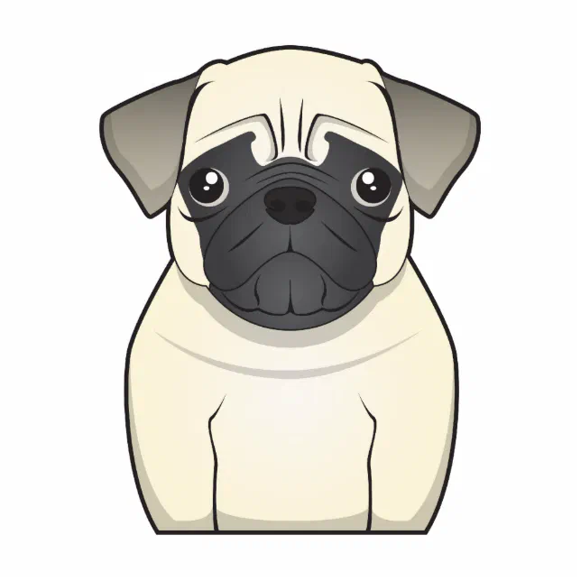 Mops-Cartoon Freistehende Fotoskulptur | Zazzle.de