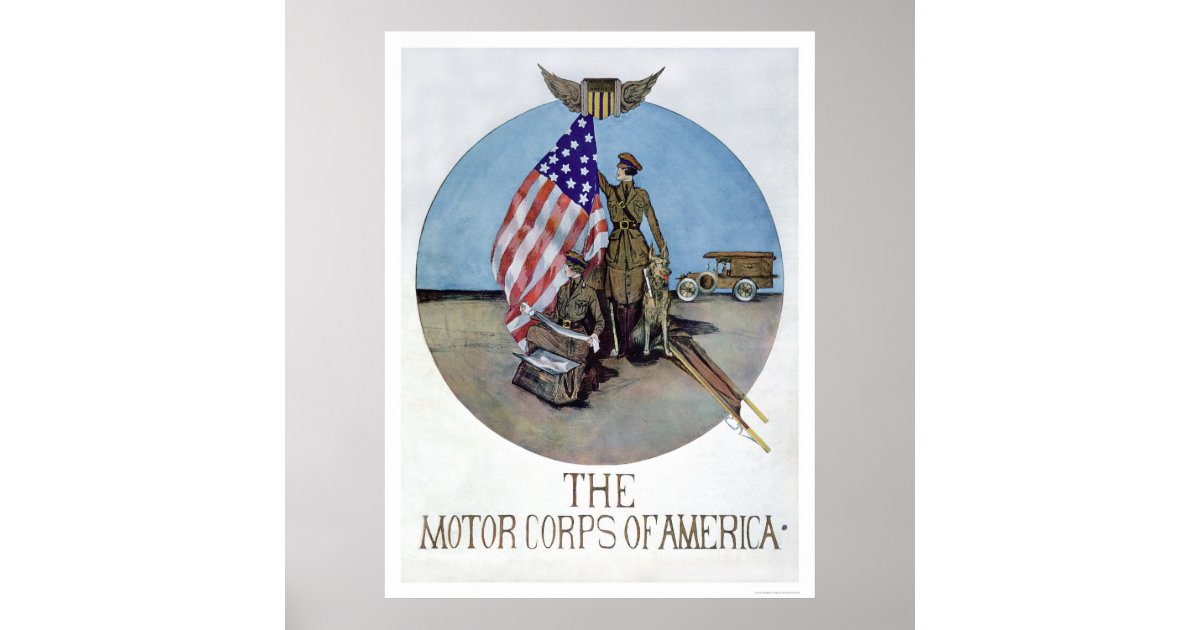 Motor Corps of America (US02075) Poster | Zazzle.de