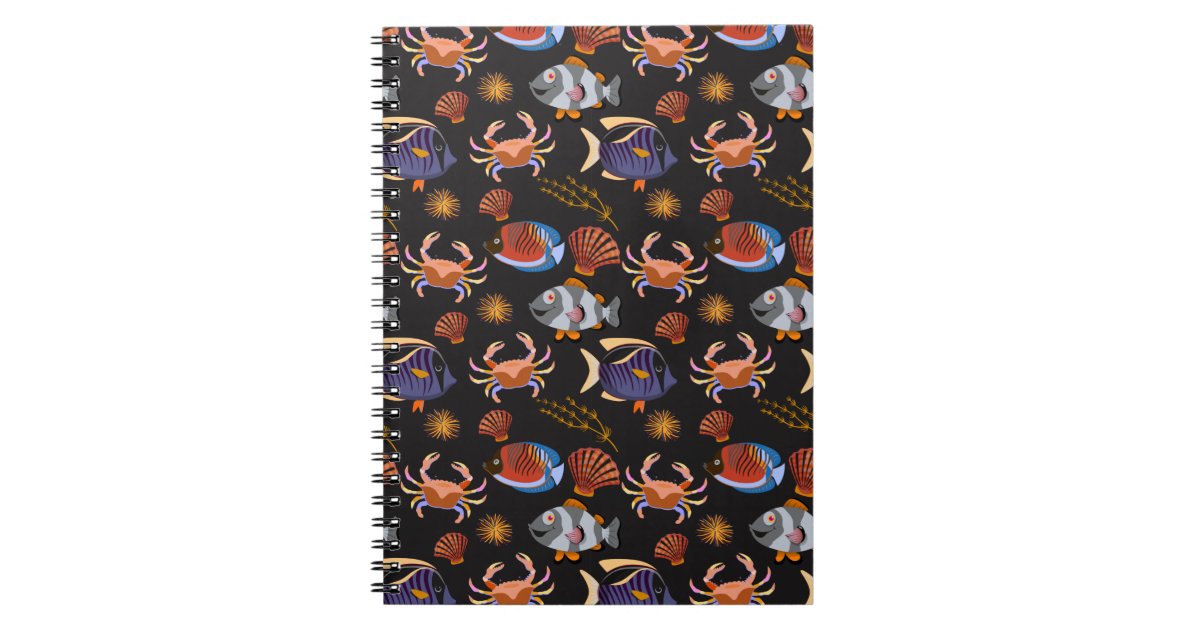 Muster der Wassertiere | Meeresunterwasser 11 Notizblock | Zazzle.de