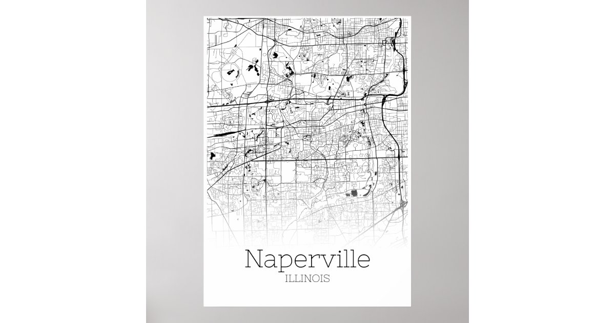 Naperville Map - Illinois - City Map Poster | Zazzle.de