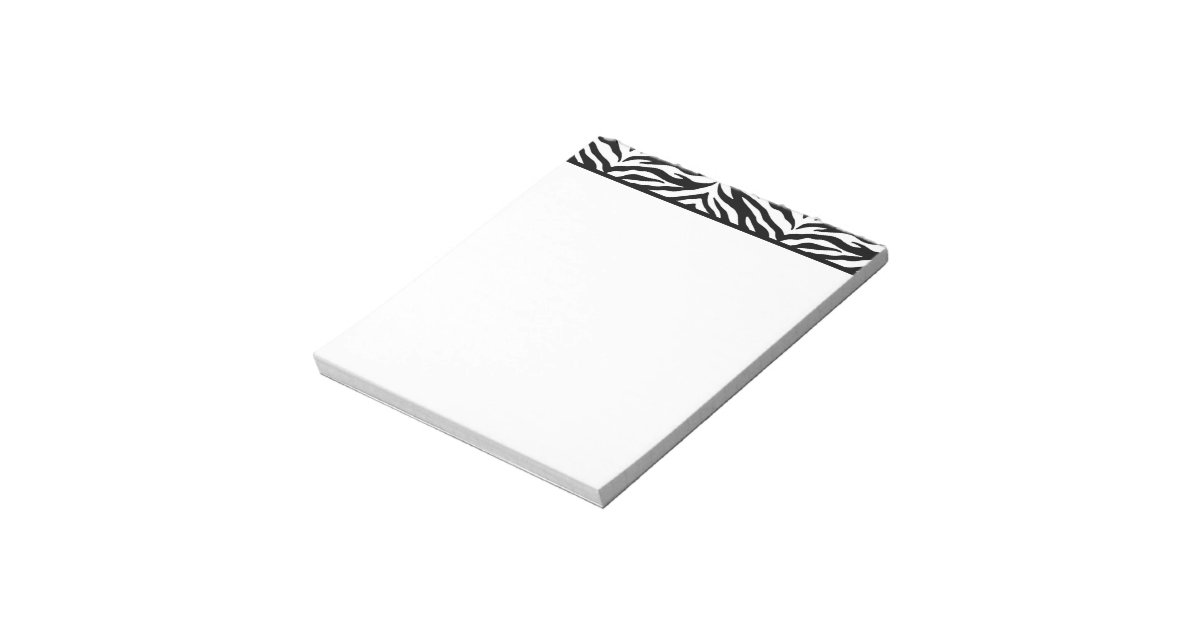 Notepad-Zebra-Print Notizblock | Zazzle.de