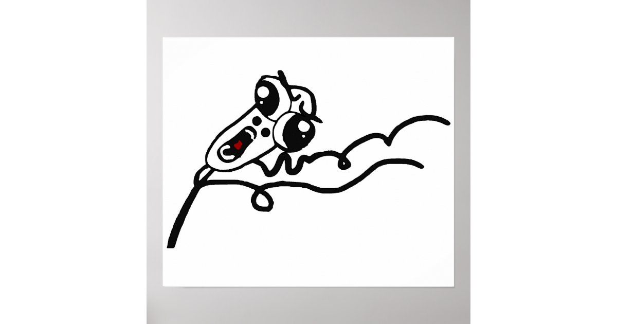 OMG RUN Rage Face Comic Meme Poster | Zazzle.de