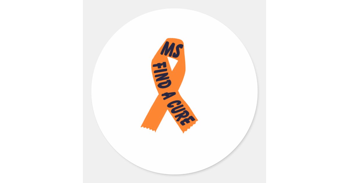 Orange Ribbon Awareness Runder Aufkleber | Zazzle.de