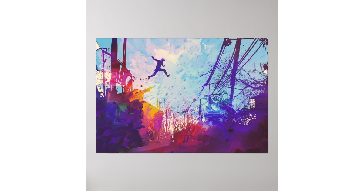 Parkour Urban Obstacle Course Poster | Zazzle.de