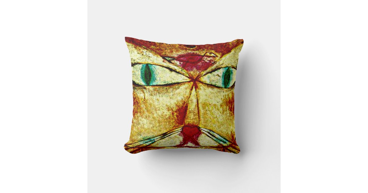 Paul Klee art: Katze und Vögel Kissen | Zazzle.de