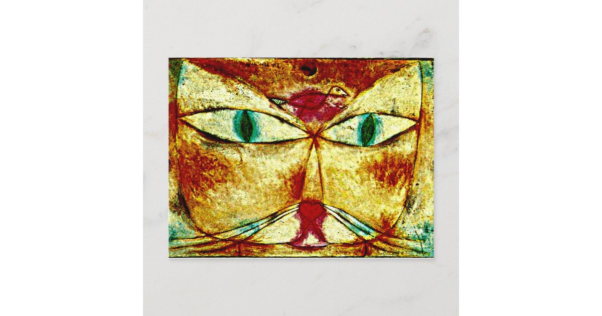 Paul Klee art: Katze und Vögel Postkarte | Zazzle.de