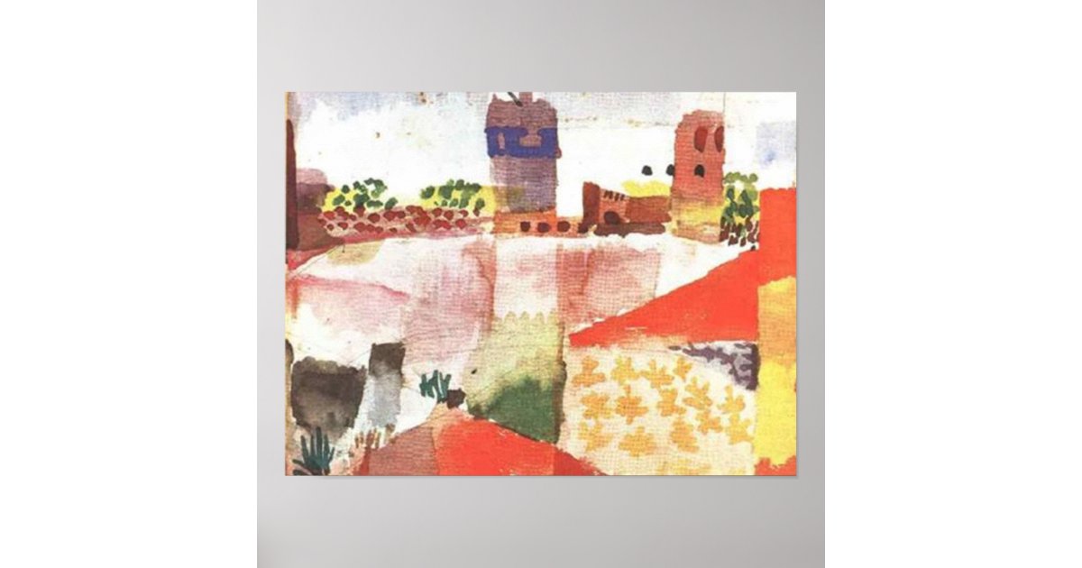 Paul Klee - Hammamet with mosque 1914 Poster | Zazzle.de