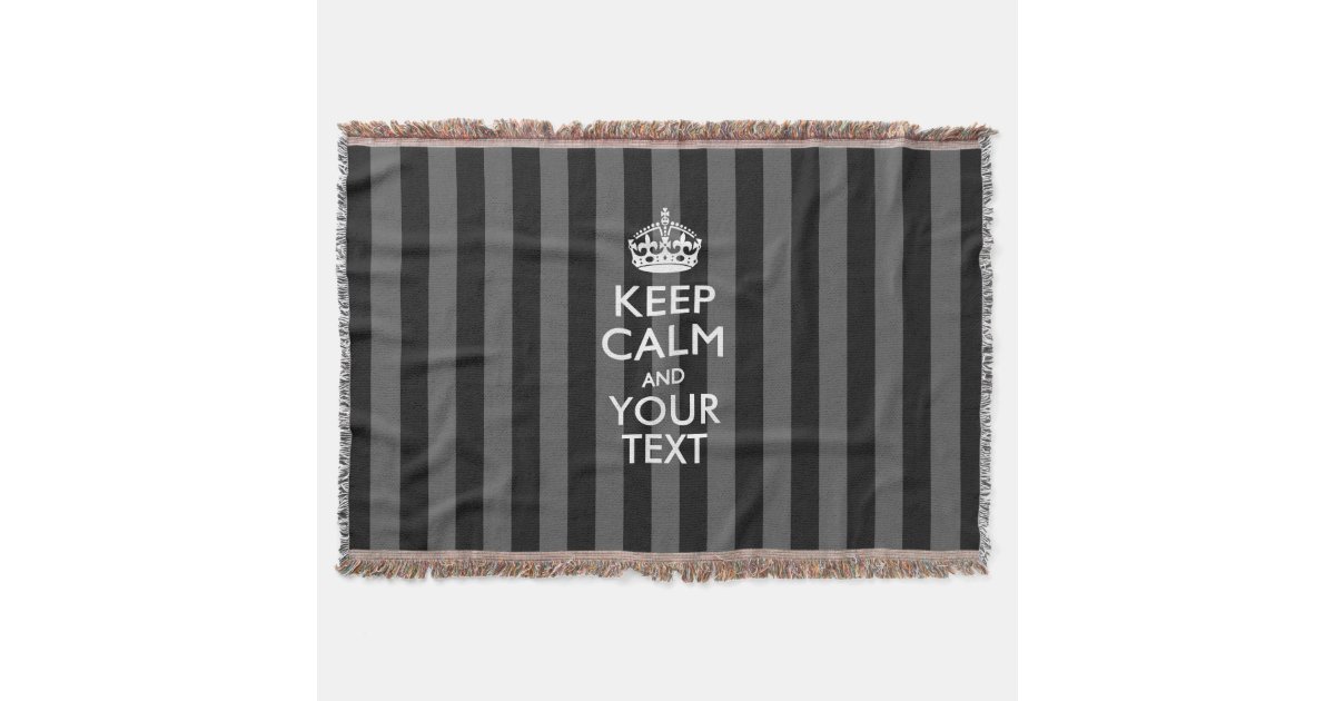 Personalisiert Behalten Ruhe und Ihr Text für Cool Decke | Zazzle.de