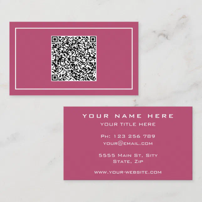 Personalisierte Visitenkarte mit QR Code Scan Info | Zazzle.de
