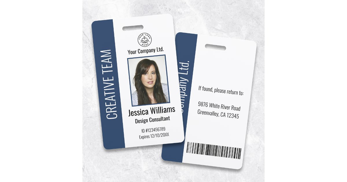 Personalisiertes Corporate Employee ID Abzeichen B Ausweis | Zazzle.de