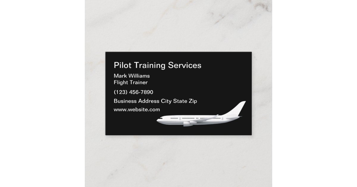 Pilot-Flugschulung Visitenkarte | Zazzle.de