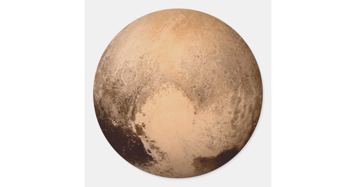 PLANET PLUTO - HABEN EIN HERZ! (Sonnensystem) ~ Runder Aufkleber ...