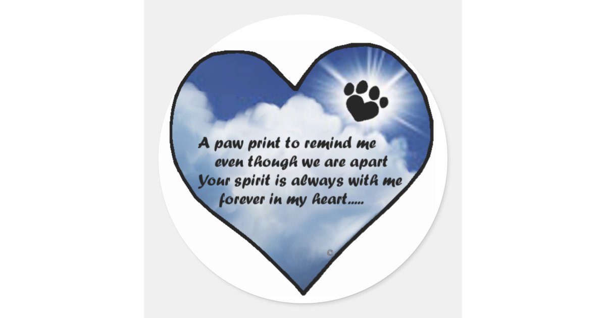 PW Print Memorial Gedicht Runder Aufkleber | Zazzle.de