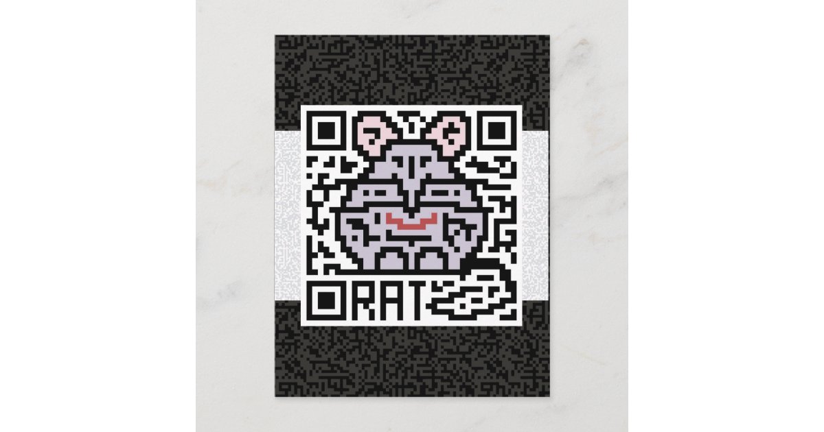 QR-Code für den Rat Postkarte | Zazzle.de