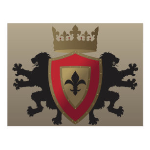 Lowe Wappen Postkarten | Zazzle.de