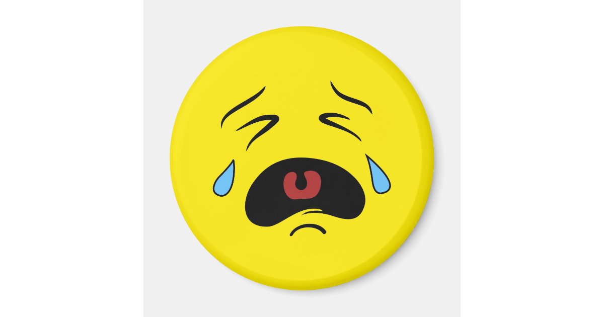 Sad Face Emoji Magnet | Zazzle.de