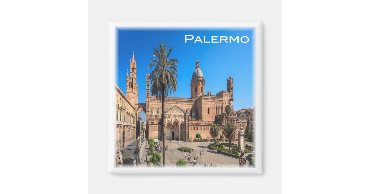 SCL030 PALERMO, Panorama, Sizilien, Italien Kühlsc Magnet | Zazzle.de
