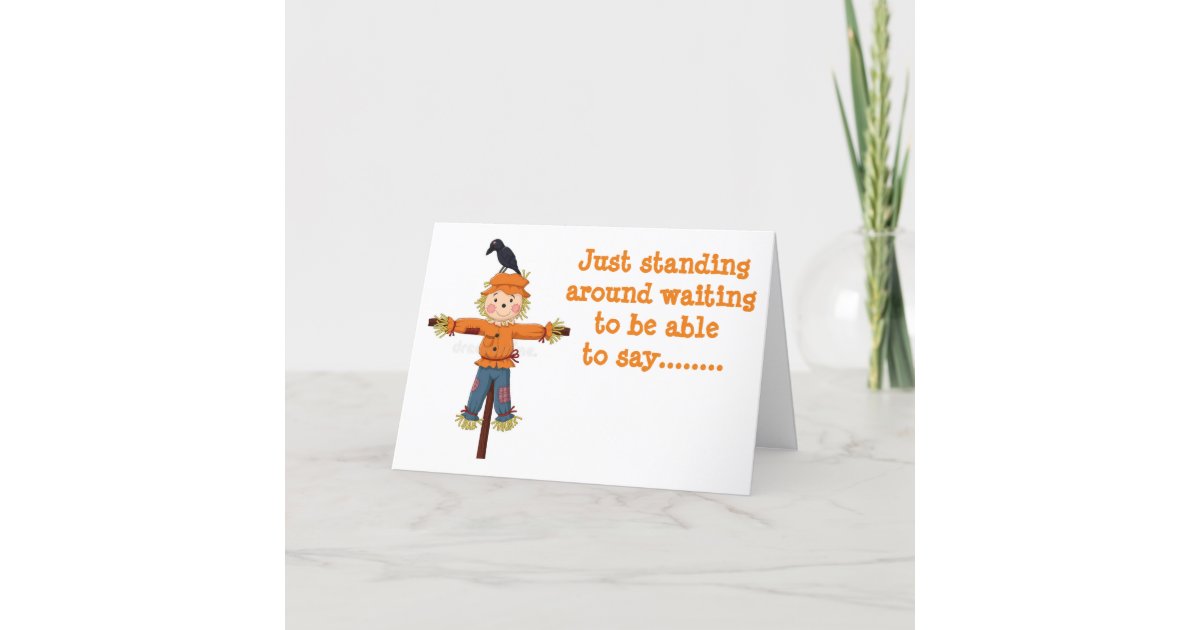 SKARECROW UND CROW MIT "BIRTHDAY WISHES"-KARTE KARTE | Zazzle.de