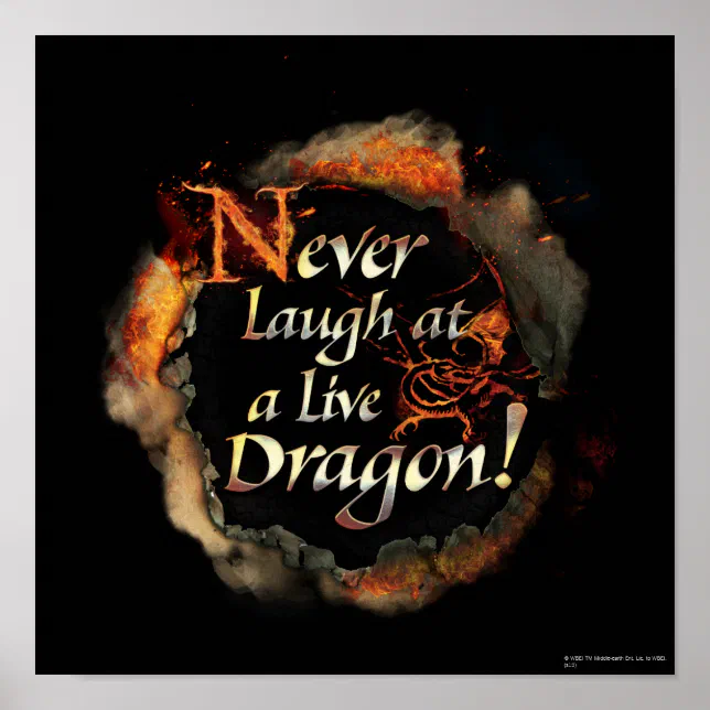 SMAUG™ - Logo-Grafik niemals lachen Poster | Zazzle.de