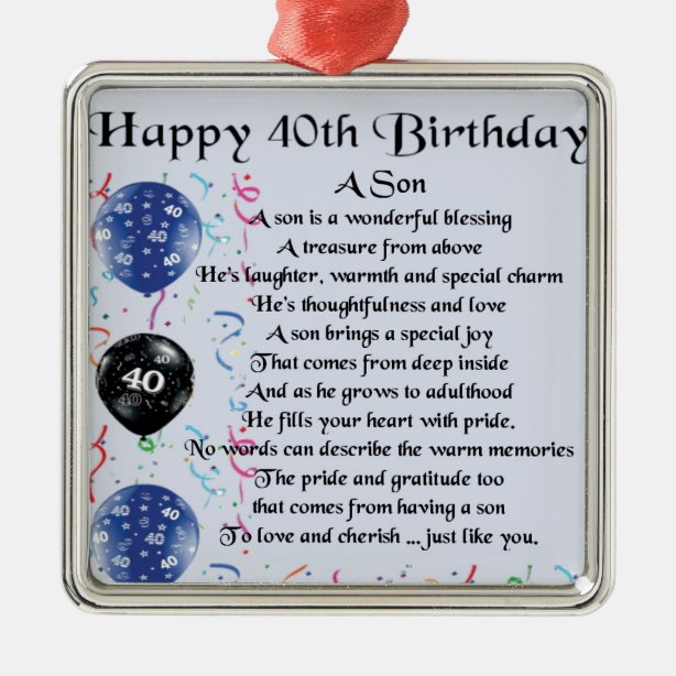 Geburtstags Gedicht Ornamente Zazzle de