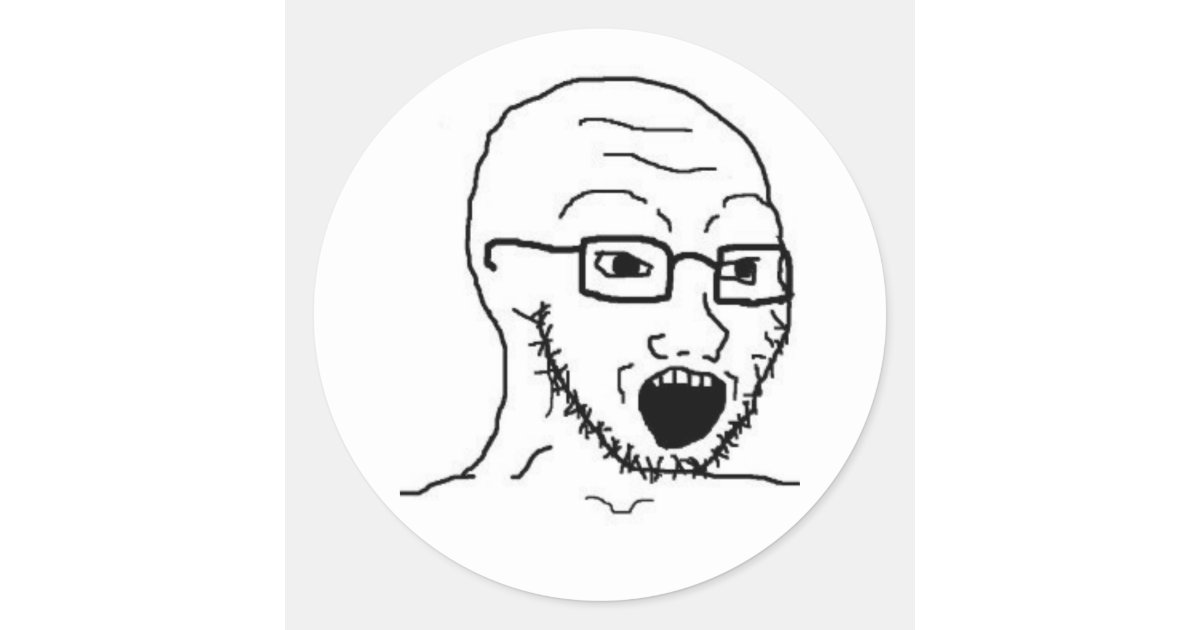 Soyjak Wojak Aufkleber | Zazzle.de
