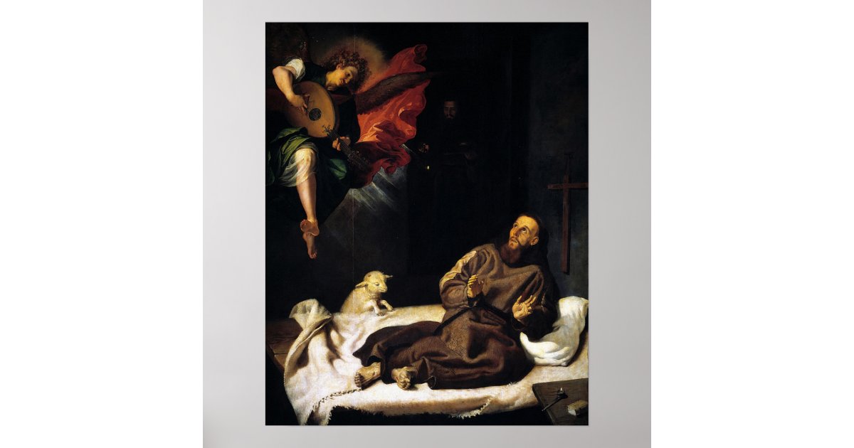 St. Francis von Assisi Angel Besuch Poster | Zazzle.de