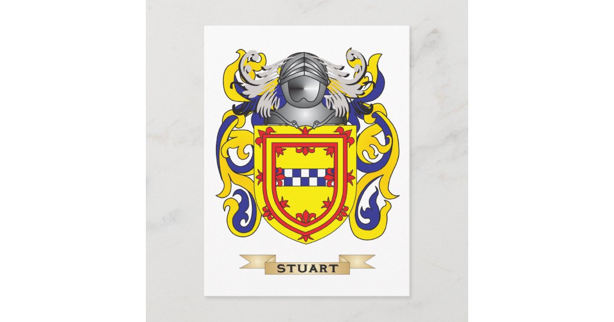 Stuart Coat of Arms (Familienwappen) Postkarte | Zazzle.de