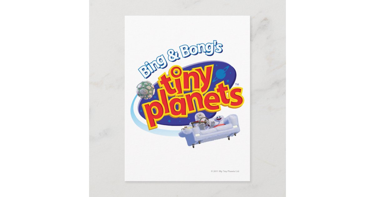 Tiny Planets Logo Postkarte | Zazzle.de