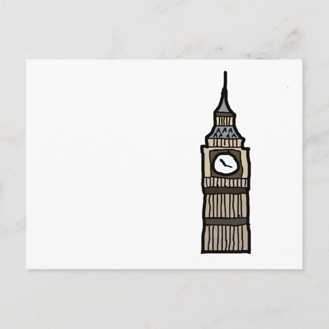 Tower of London Big Ben Cartoon Illustration Postkarte | Zazzle.de