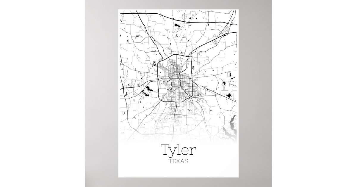 Tyler Map - Texas - City Map Poster | Zazzle.de