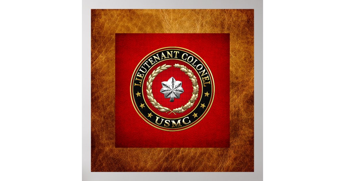 U.S. Marines: Oberstleutnant (USMC LtCol) [3D] Poster | Zazzle.de