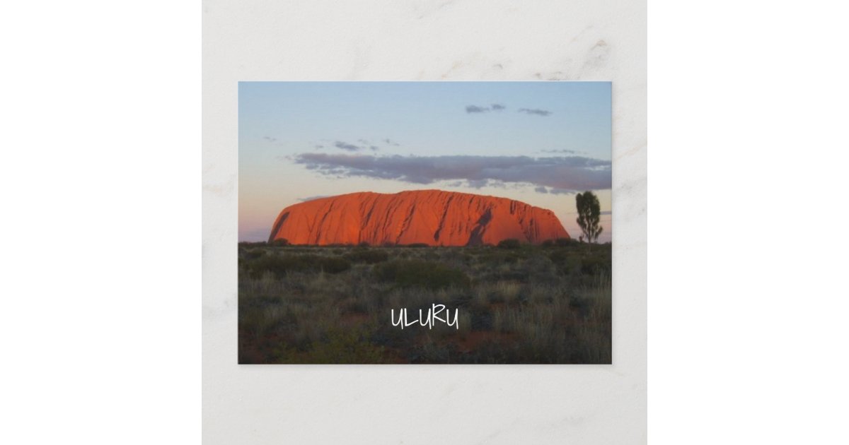 Uluru Sunset Ayers Rock Australia Postcard Postkarte | Zazzle.de