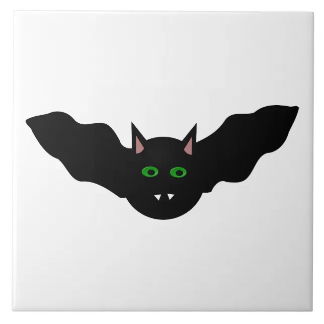 Vampire Cat Faced Bat Halloween Tile Fliese | Zazzle.de
