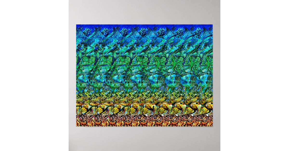 Verstecktes 3D-Stereogramm-Poster - Meereslebewese Poster | Zazzle.de