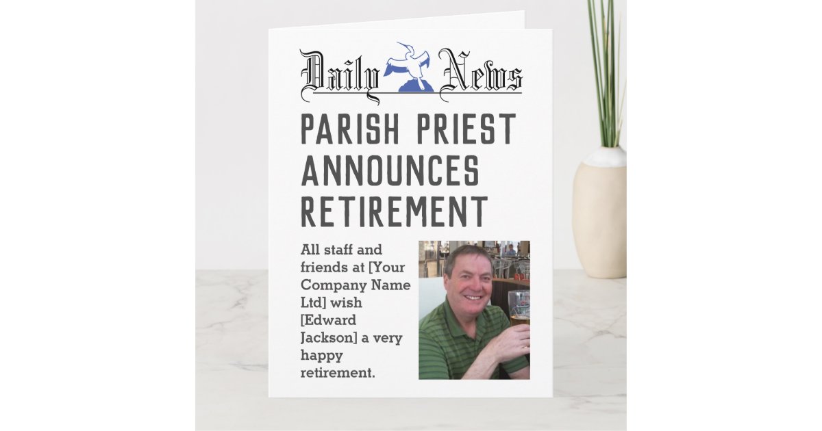 Vikar Parish Priest Pensionskarte zur Personalisie Karte | Zazzle.de