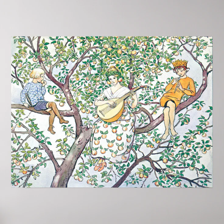 Vintage Illustration von Elsa Beskow Poster | Zazzle.de