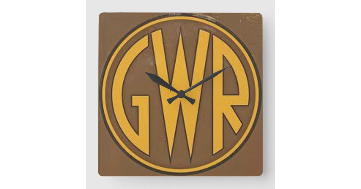 Wall Clock - GWR (Great Western Railway) Logo Quadratische Wanduhr ...