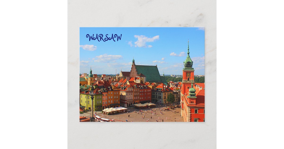 Warsaw Postcard Postkarte | Zazzle.de
