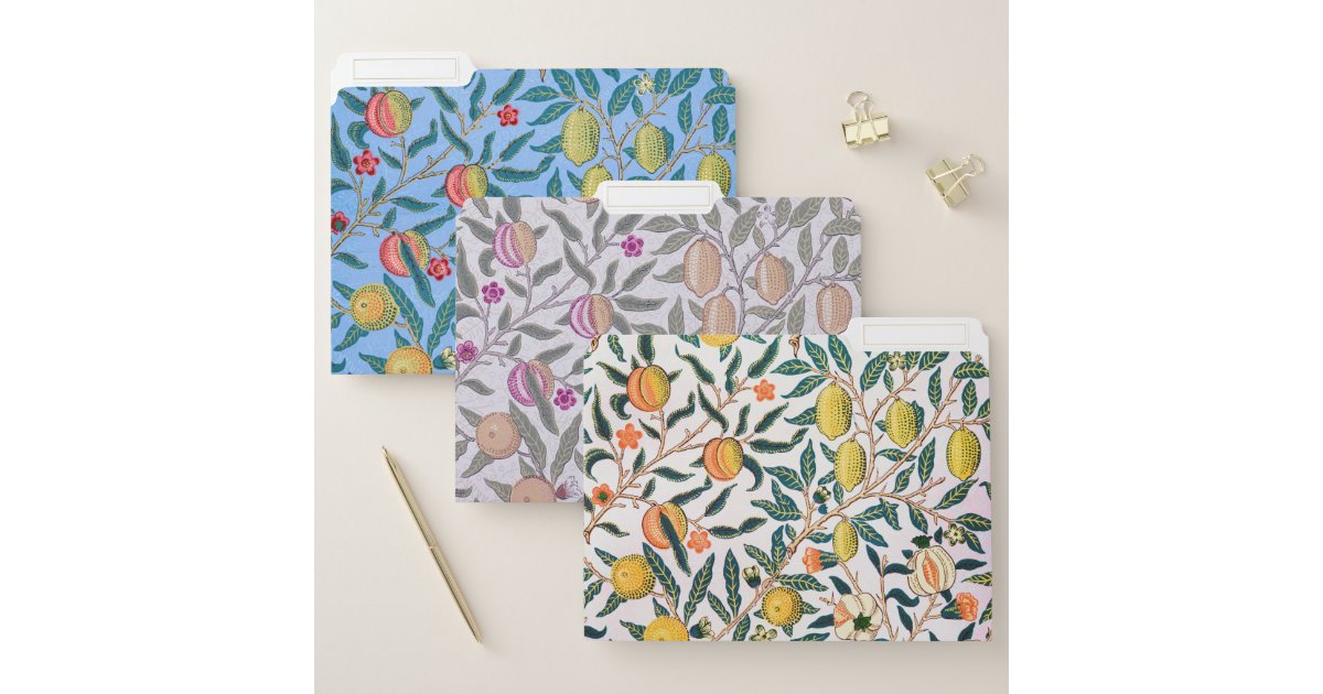 William Morris, Art Nouveau Fruit tree Papiermappe | Zazzle.de