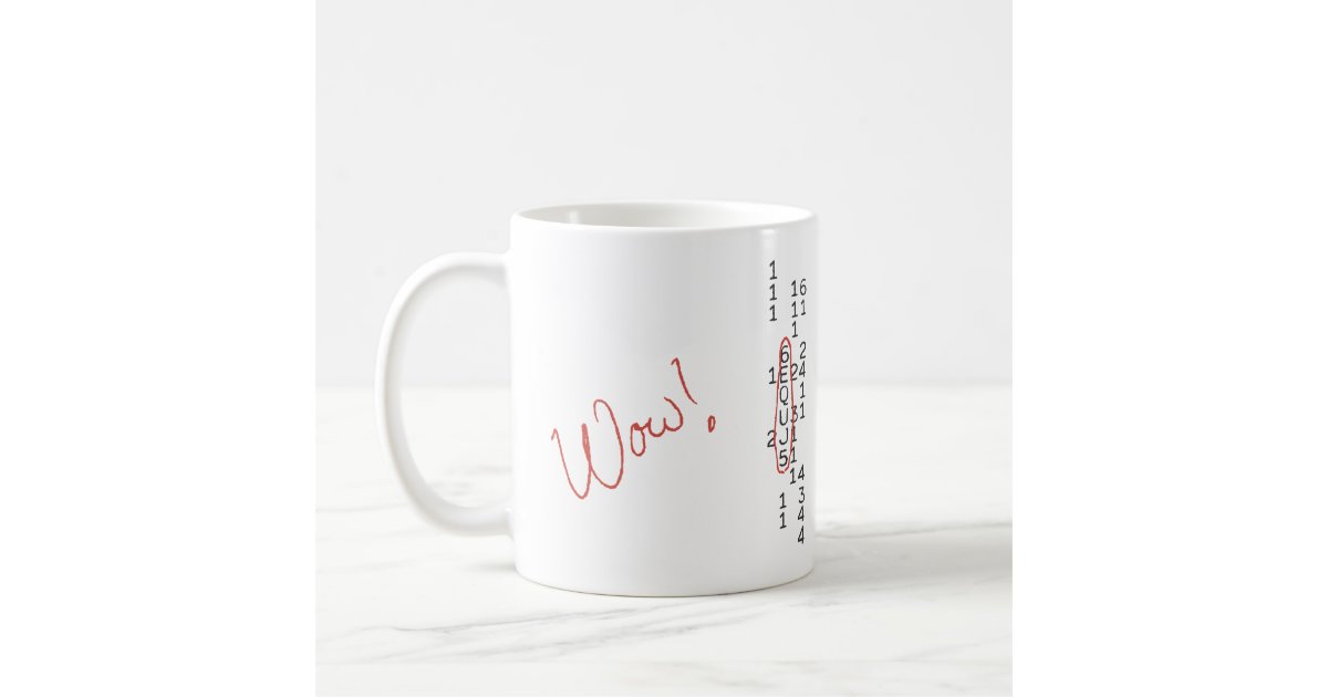 Wow-Signal SETI-Mitteilung Kaffeetasse | Zazzle.de